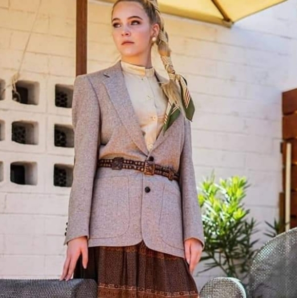 Vintage | Jackets & Coats | Vintage 6s Brittany Webster Tan Wool Riding ...